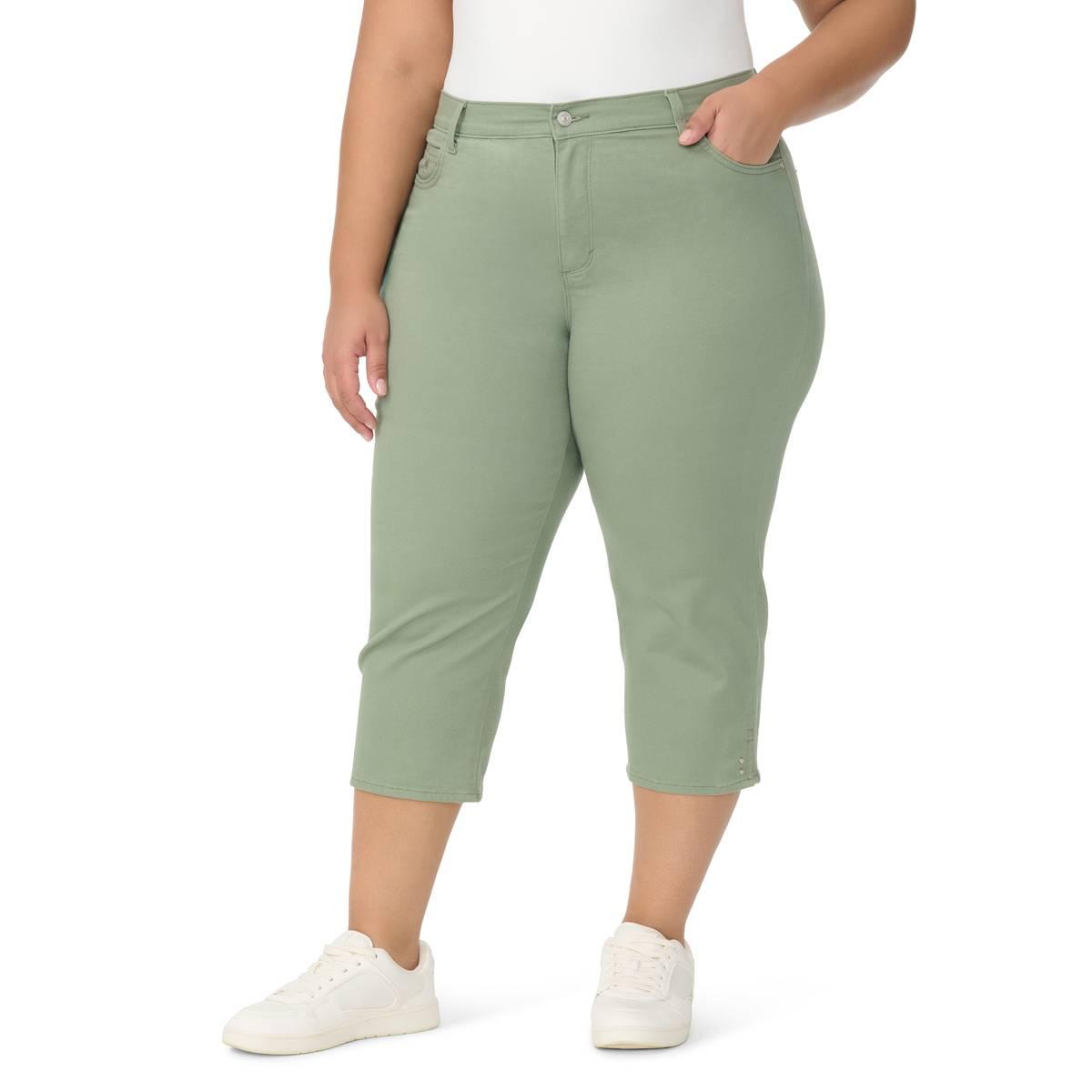 Click here for Plus Size Gloria Vanderbilt Amanda Solid 5-Pocket... prices