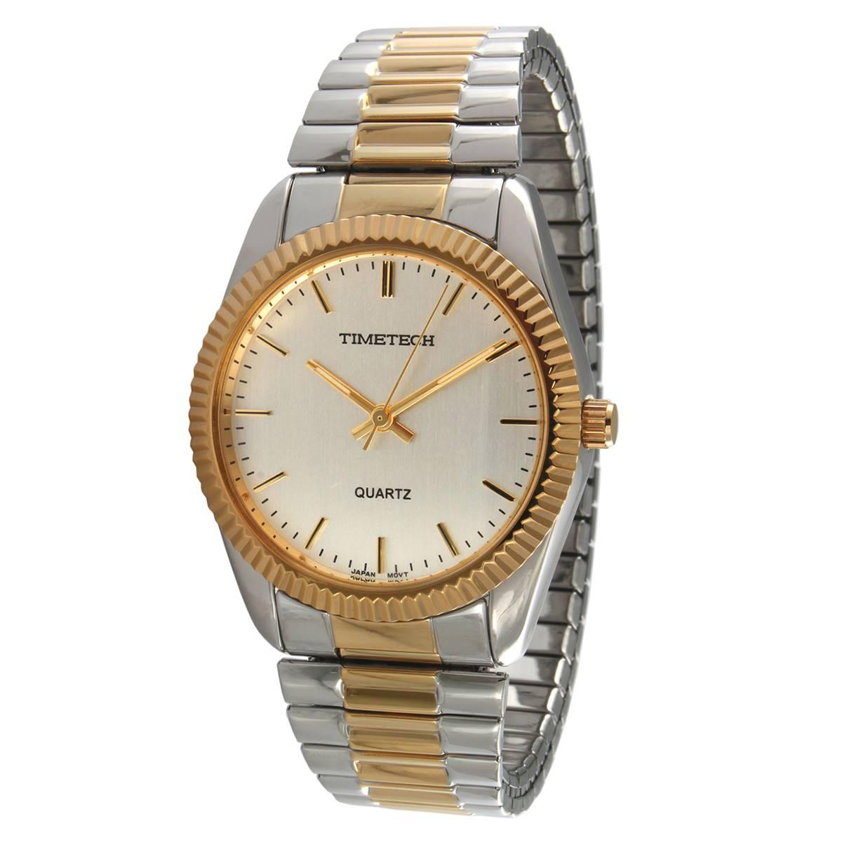 Click here for Timetech Mens Two Tone Expansion Watch with Stretc... prices
