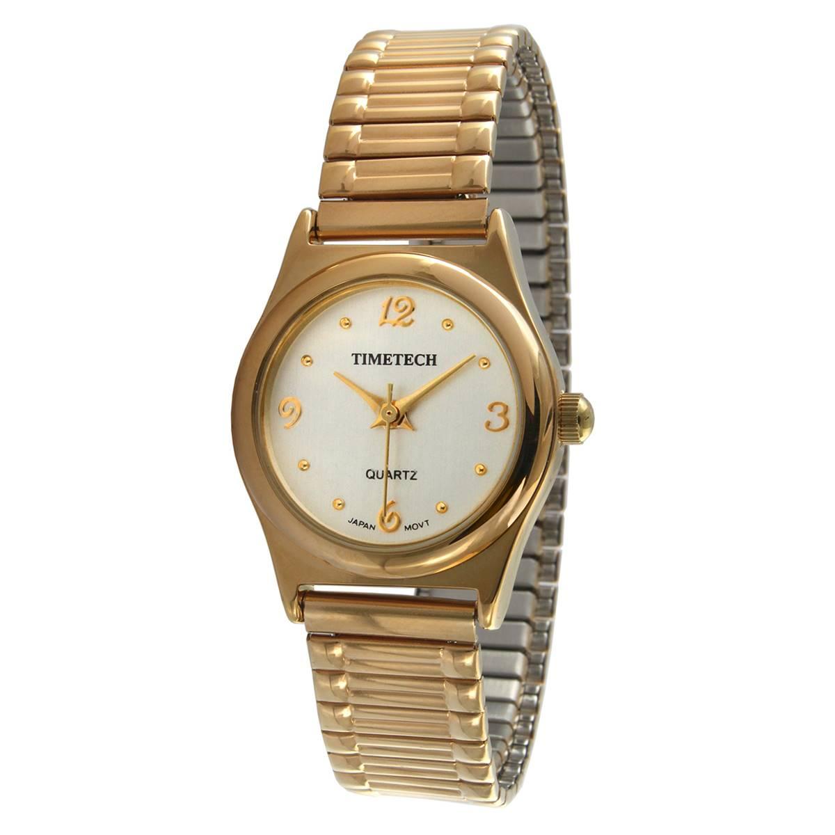 Click here for Timetech Womens 14K Gold Plated Stretch Expansion... prices