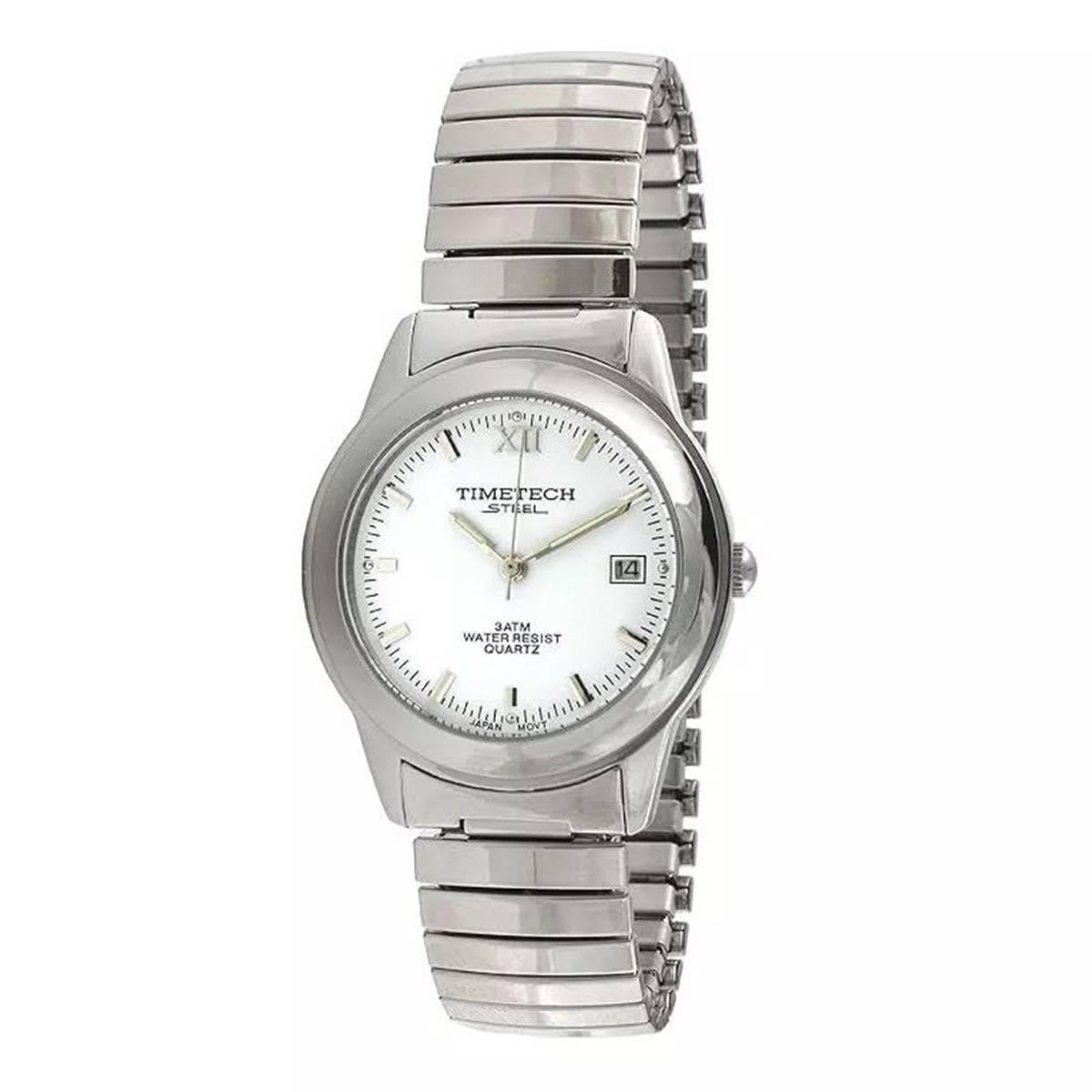 Click here for Timetech Womens Round Stainless Steel White Dial E... prices