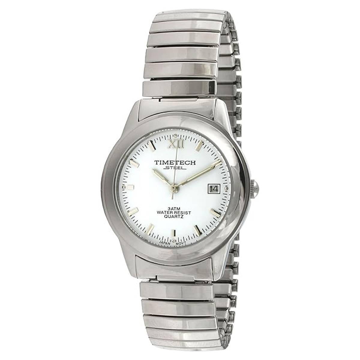 Click here for Mens TIMETECH Round White Dial Expansion Watch - 3... prices