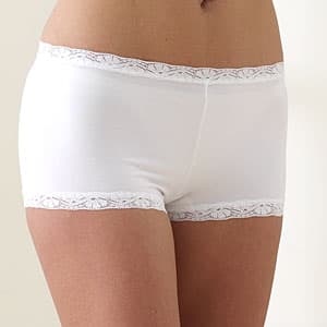 Maidenform Lace Trim Microfiber Boyshort Underwear 40760 - Black