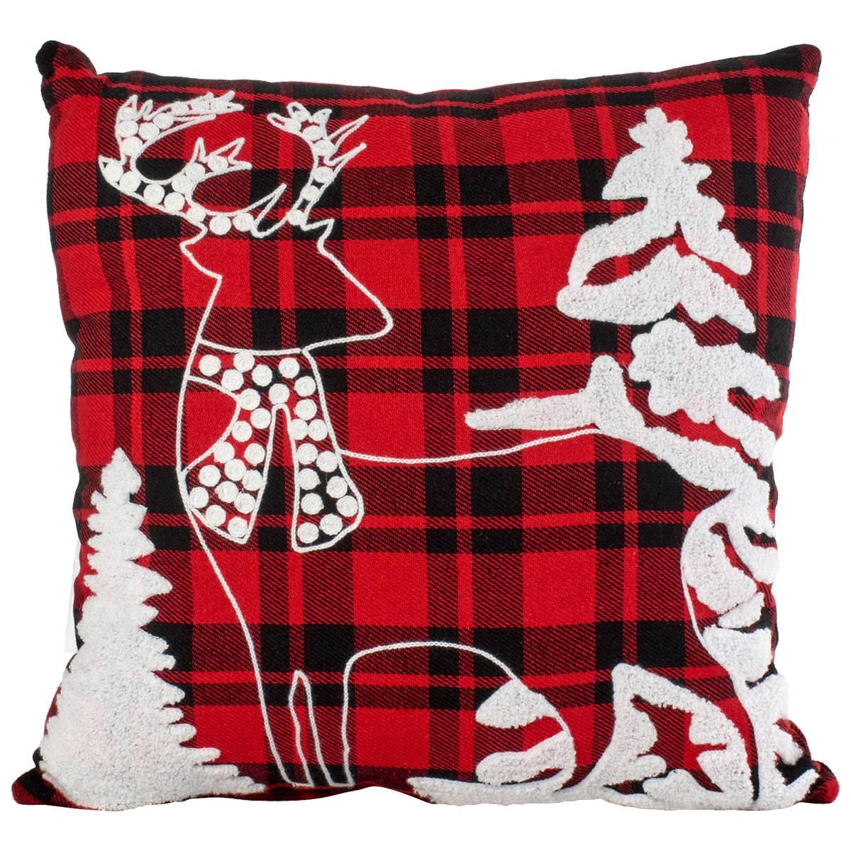 Click here for Plaid Deer Decorative Pillow - 18x18 prices