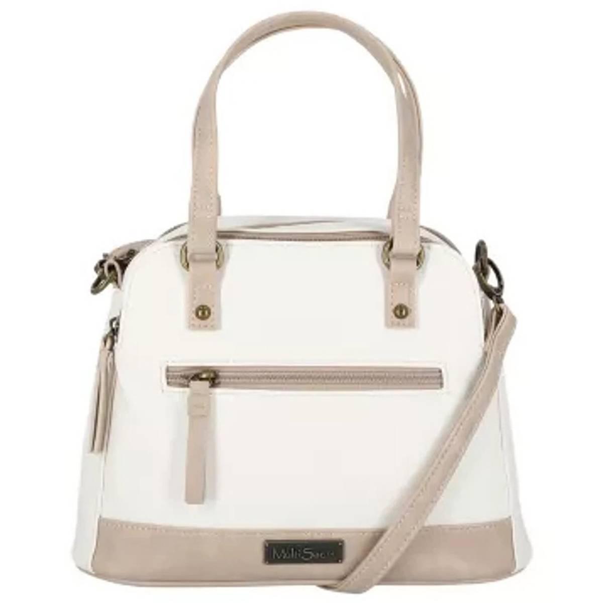 Click here for MultiSac Hughes Small Satchel - White/Biscotti prices