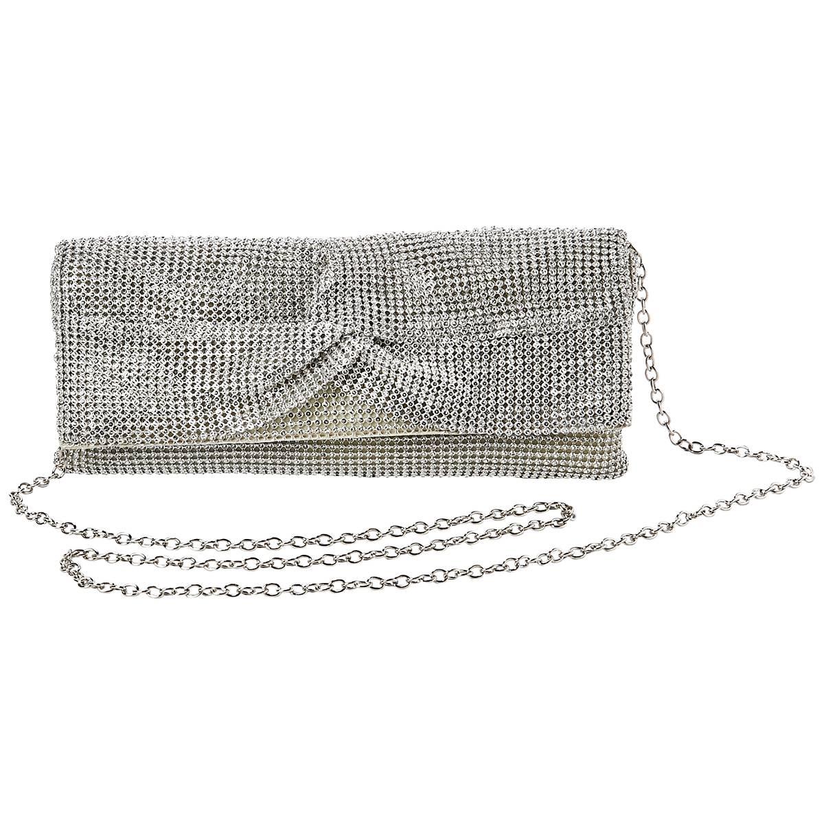 Click here for Jessica McClintock Hellene Crystal Mesh Clutch wit... prices