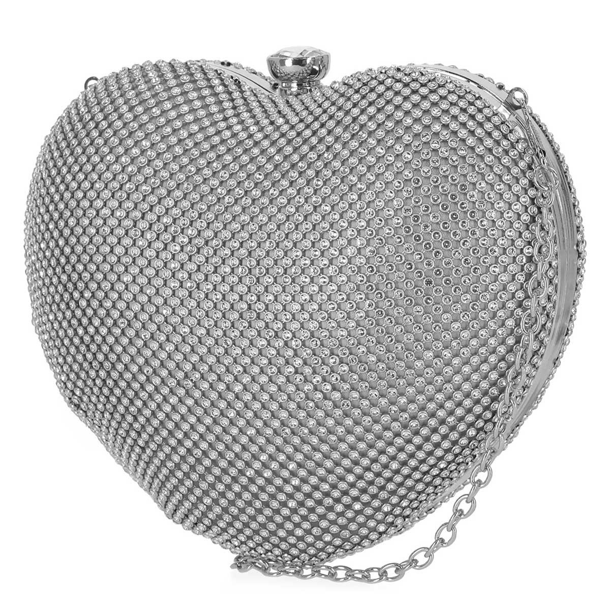 Click here for Jessica McClintock Gail Heart Clutch Evening Bag prices