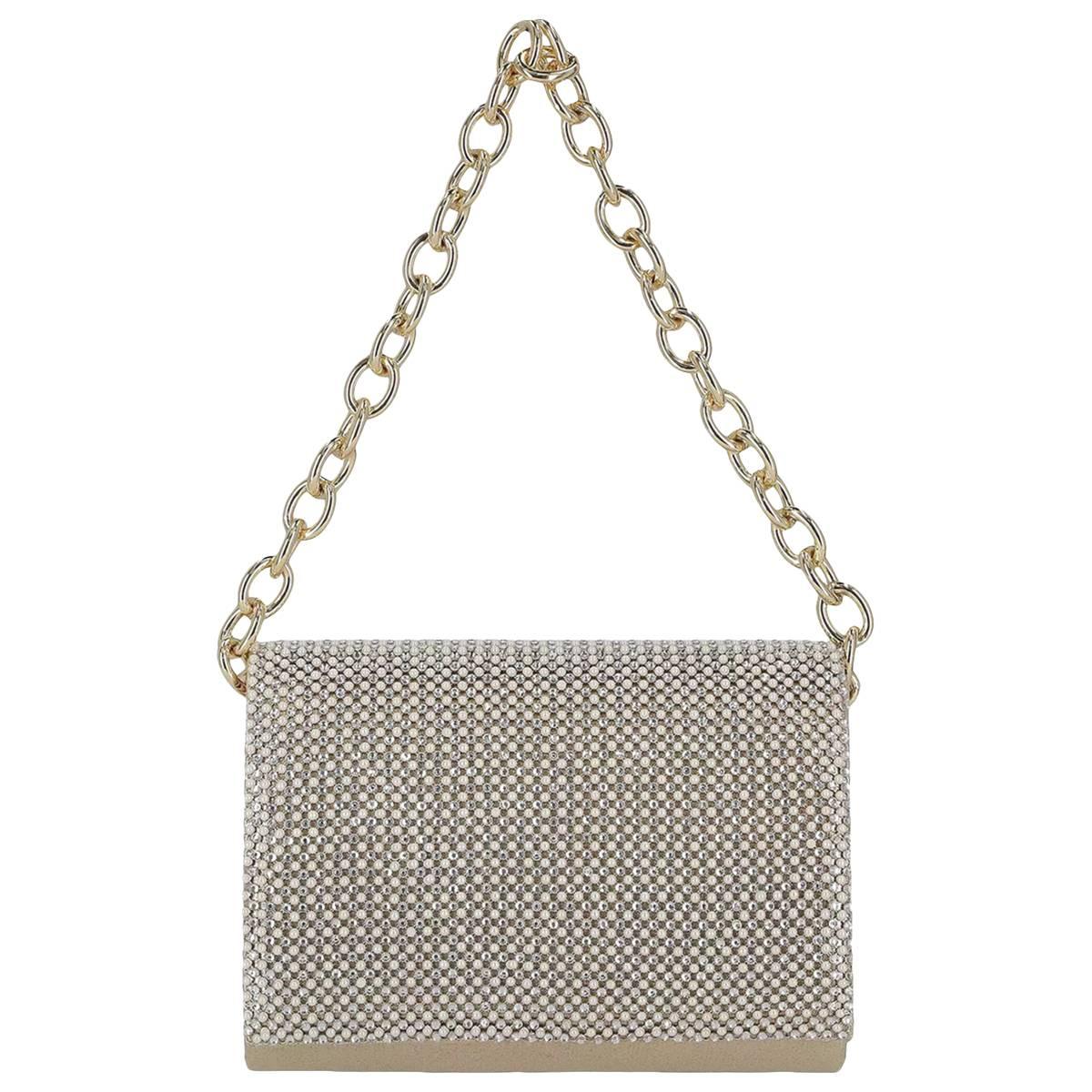 Click here for Jessica McClintock Mandi Diamond Mesh Clutch with... prices