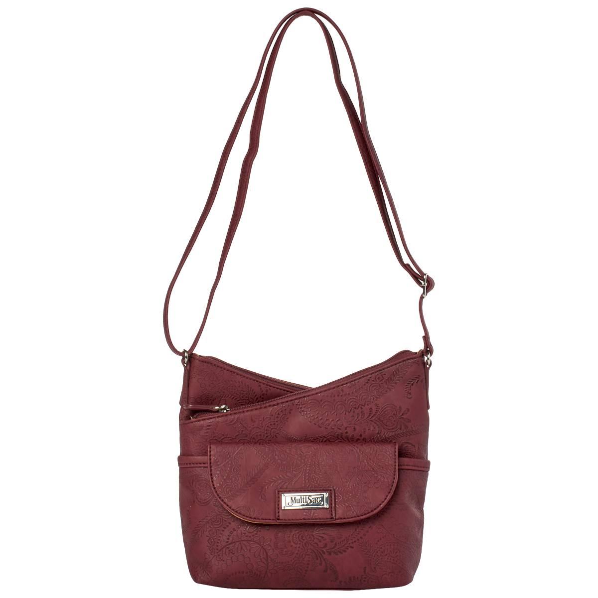Click here for MultiSac Vista Burgundy Stitch Floral Crossbody prices