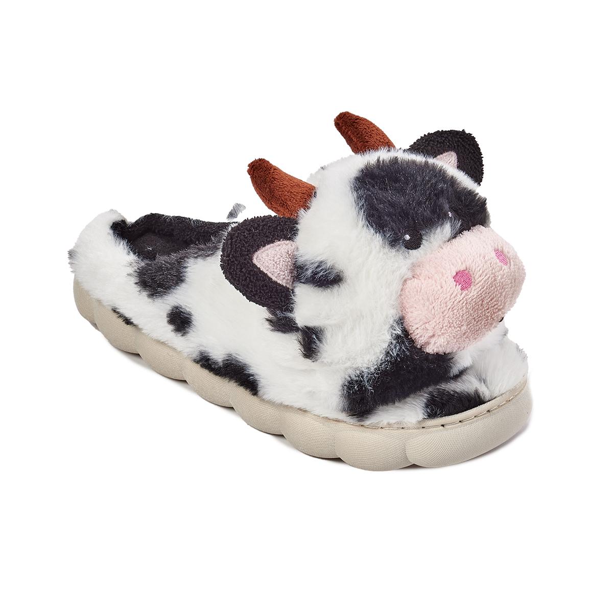 Click here for Womens Cloud Critters Cow Plush Slippers prices