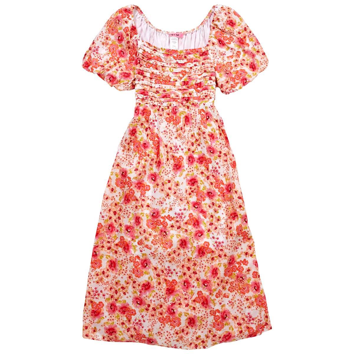 Click here for Girls (7-16) Paper Doll Floral Puff Sleeve Maxi Dr... prices