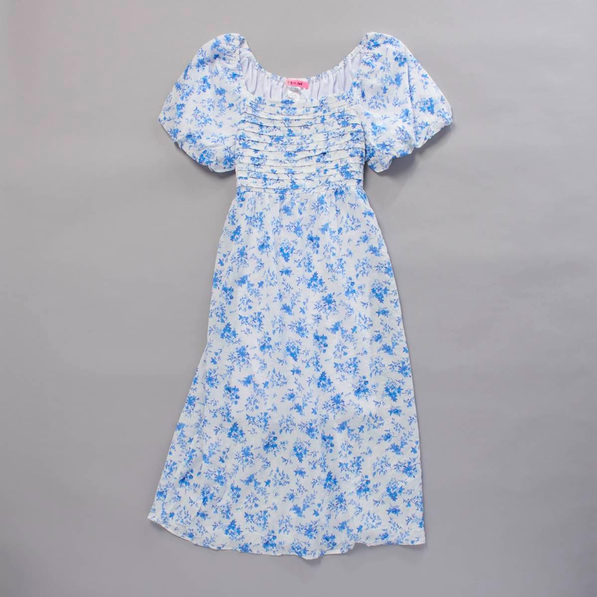 Click here for Girls (7-16) Paper Doll Floral Puff Sleeve Maxi Dr... prices