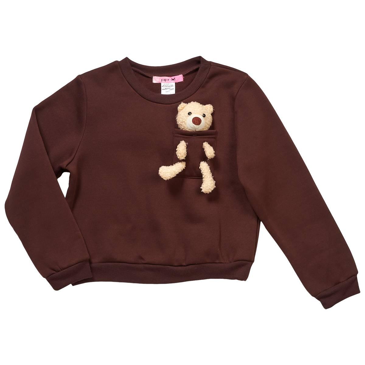 Click here for Girls (7-14) paper doll Solid Bear Pocket Sweatshi... prices