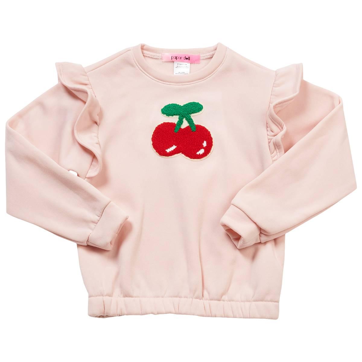 Click here for Girls (4-6x) paper doll Solid Cherry Ruffle Sweats... prices