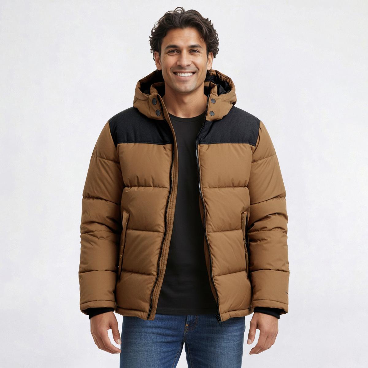 Click here for Mens Axcent Color Block Puffer Coat prices