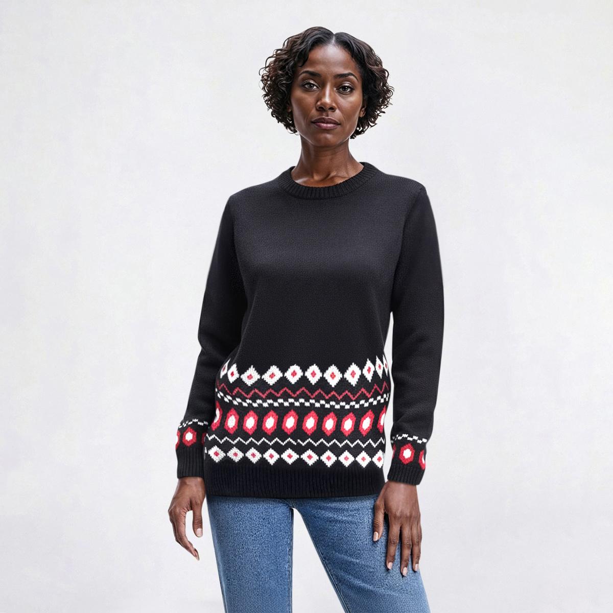 Click here for Womens Tint & Shadow Geometric Fair Isle Sweater prices
