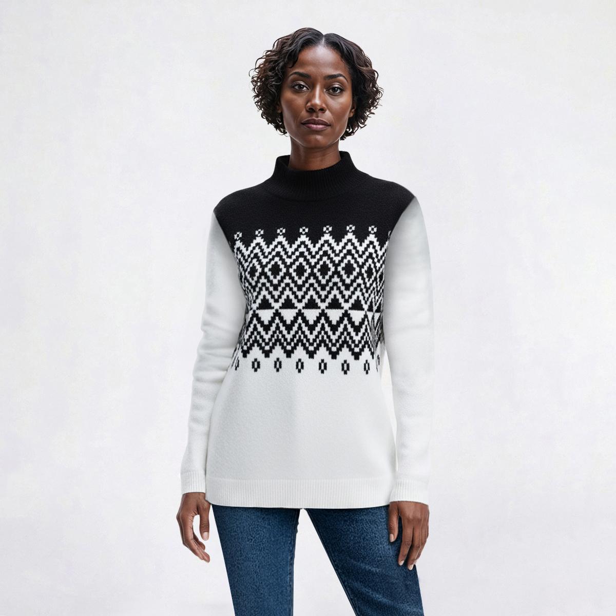 Click here for Womens Tint & Shadow Zig Zag Argyle Color Block Sw... prices