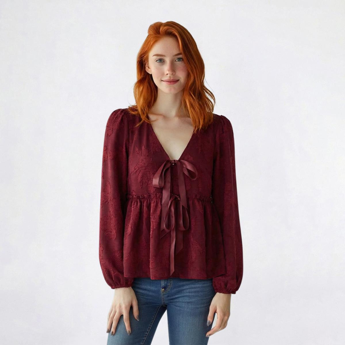 Click here for Junior Trixxi Satin Jacquard Double Tie Front Baby... prices