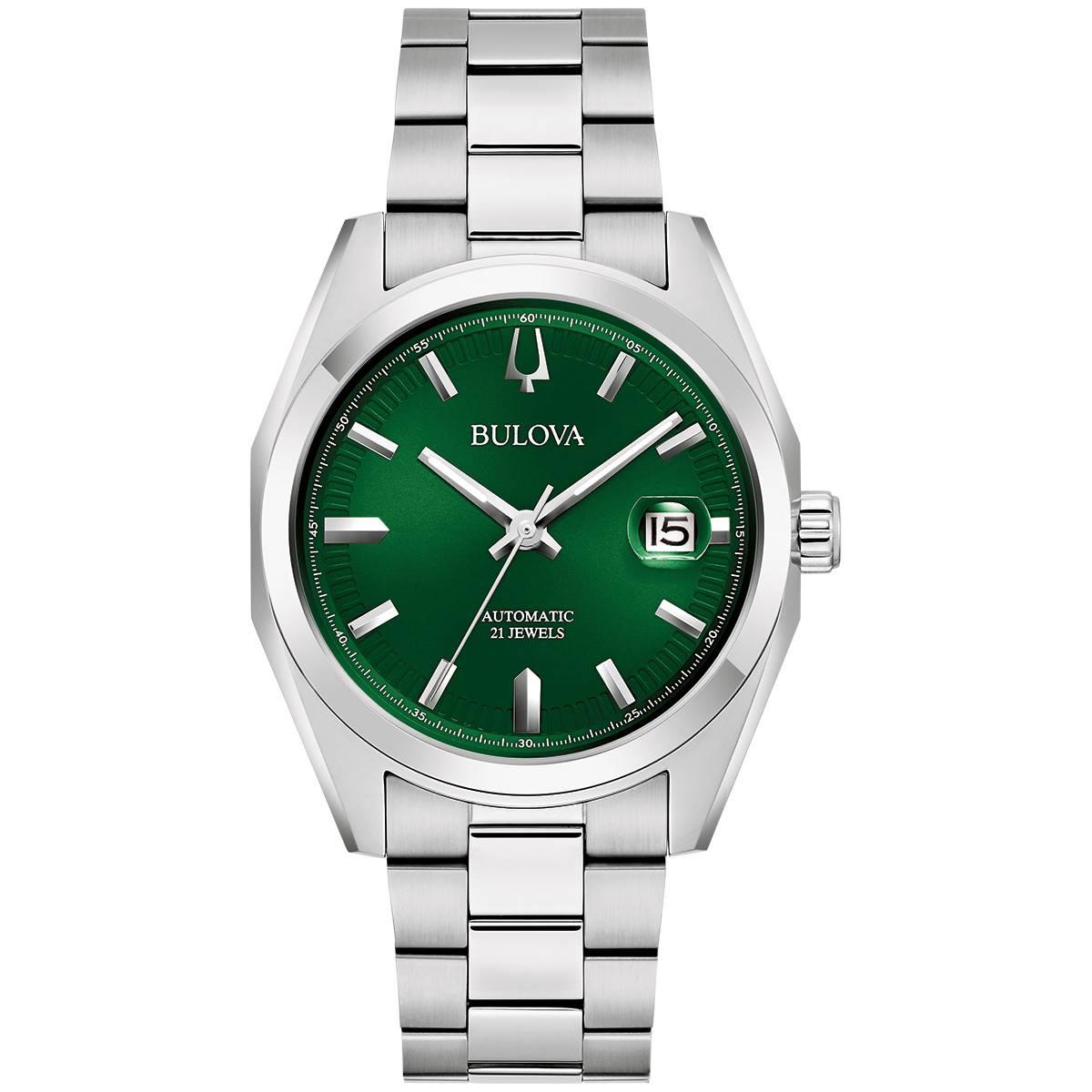 Click here for Mens Bulova Surveyor Green Dial Bracelet Watch - 9... prices