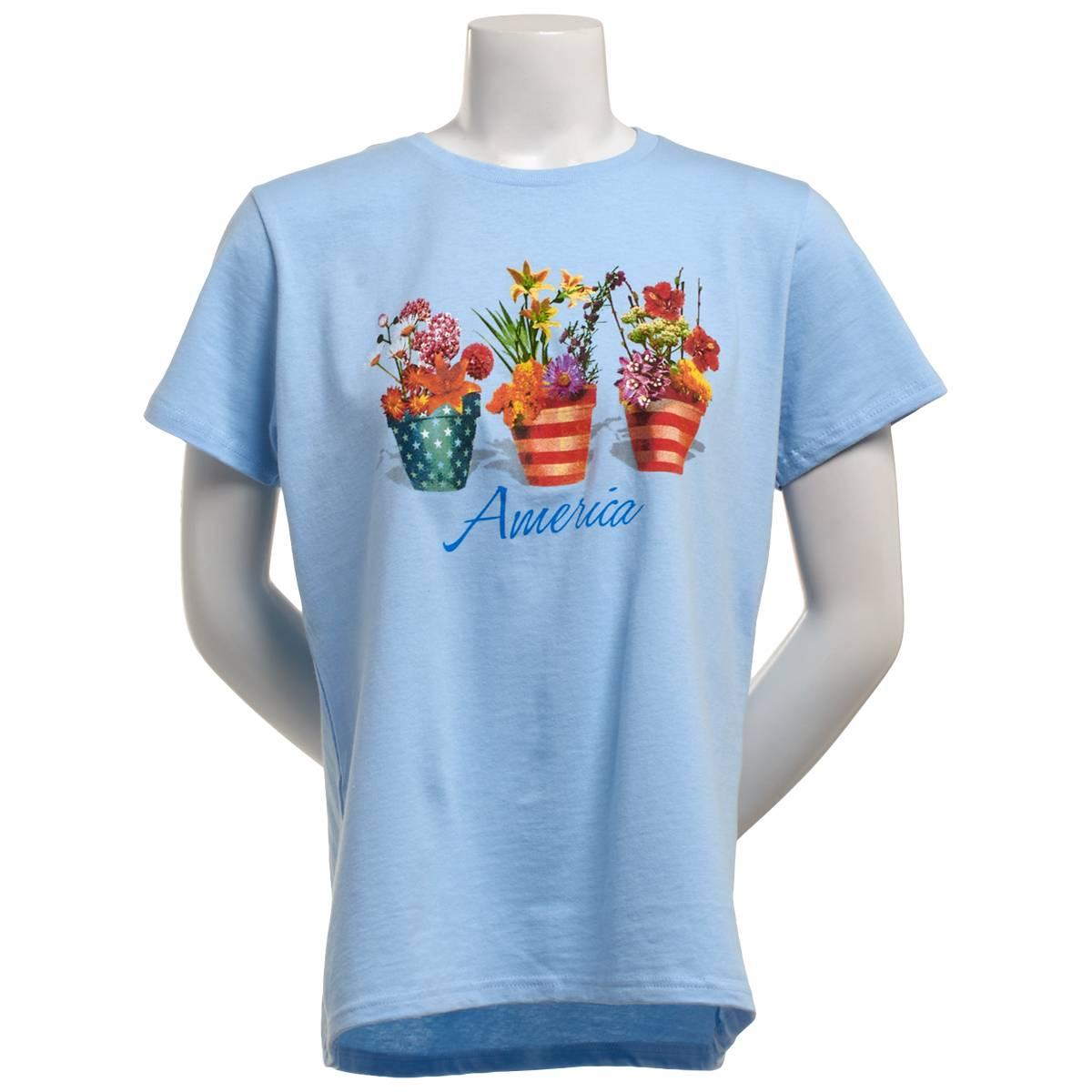 Click here for Womens Home of the Brave Backyard Beauty Tee prices