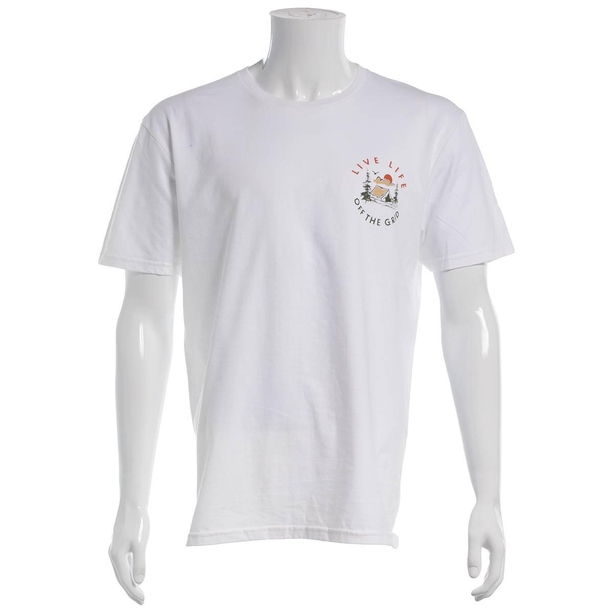 Click here for Mens Life Off The Grid Short Sleeve Tee - White prices