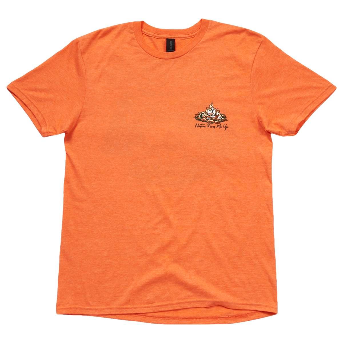 Click here for Mens Nature Fires Me Up Short Sleeve Tee - Orange prices