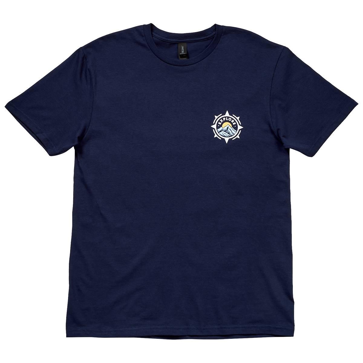 Click here for Mens Explore Short Sleeve T-Shirt - Navy prices