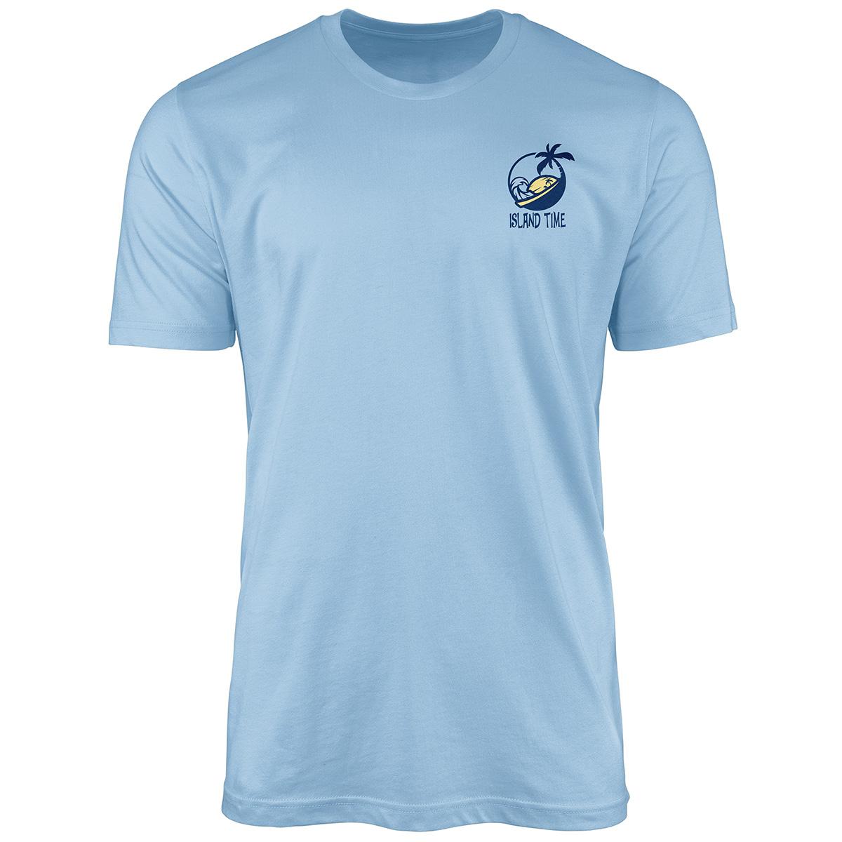 Click here for Mens Island Time Short Sleeve Tee - Light Blue prices