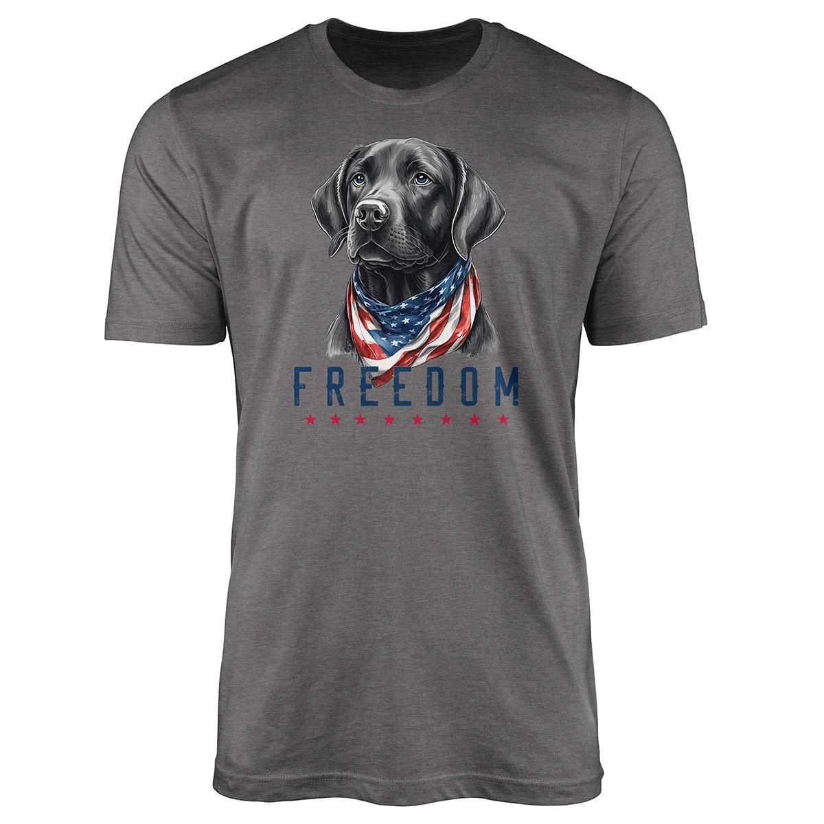 Click here for Mens Freedom Dog USA Short Sleeve Tee - Graphite H... prices
