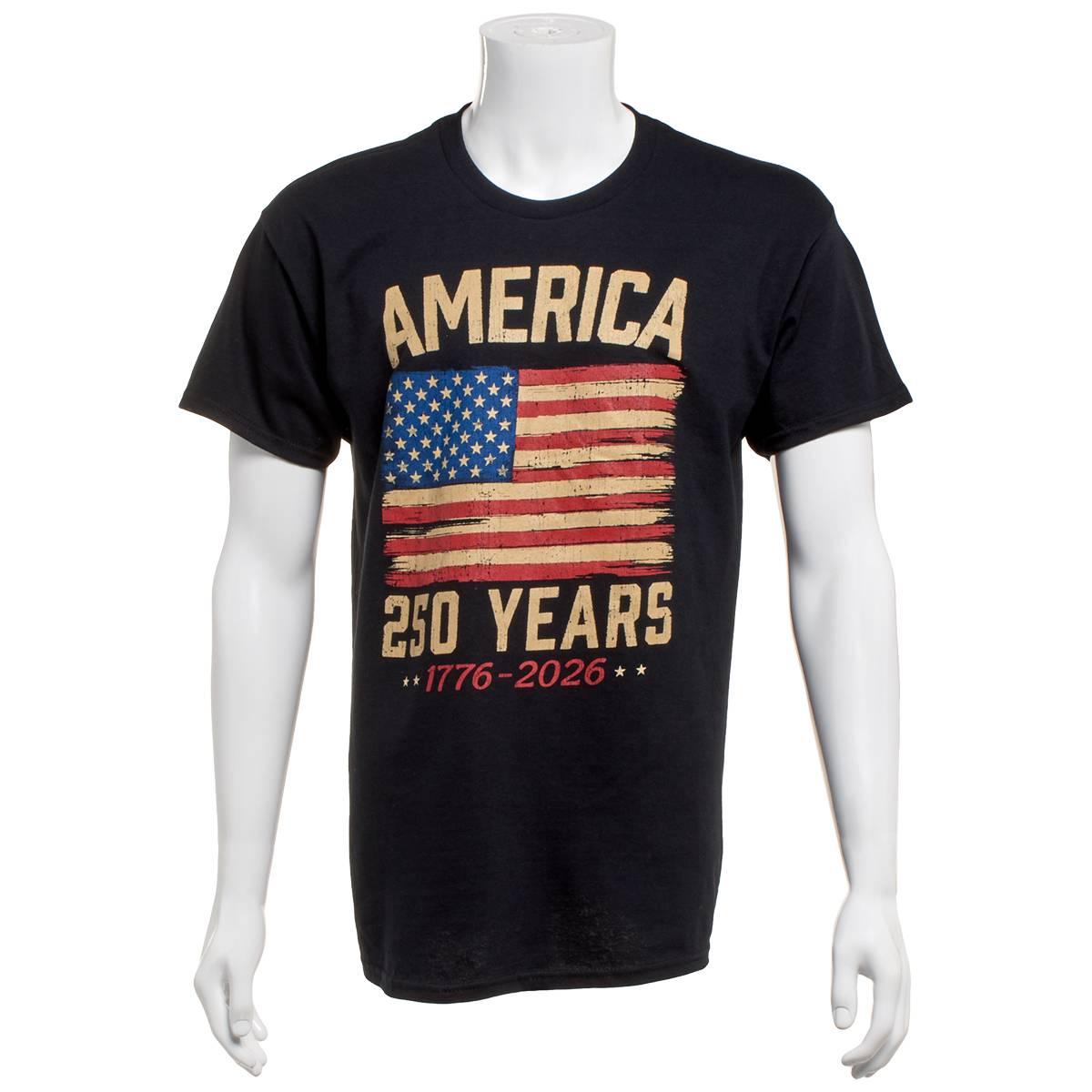 Click here for Mens Home of the Brave Tattered Flag Graphic Tee prices