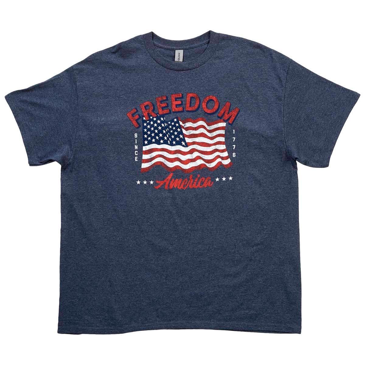 Click here for Mens Freedom 1776 Wave It Short Sleeve Graphic Tee prices