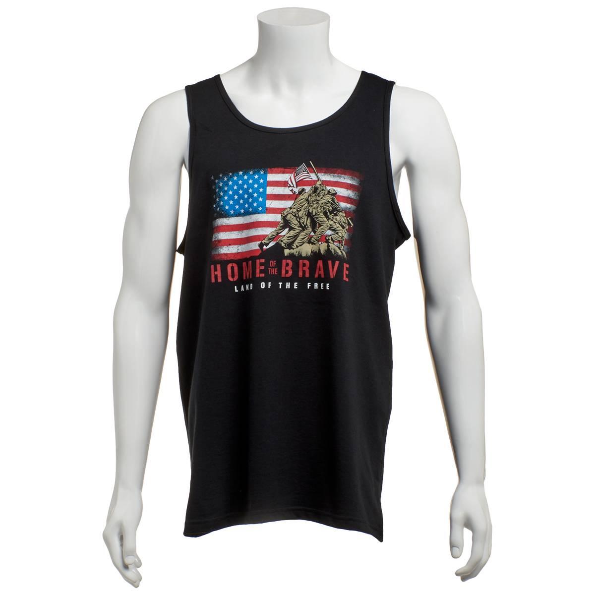 Click here for Mens Home of the Brave Up That Hill Graphic Tank T... prices