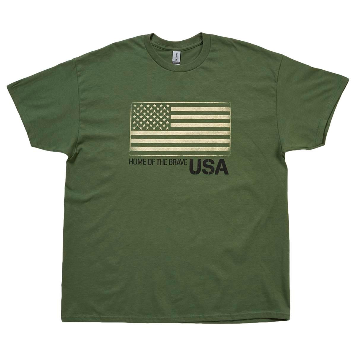 Click here for Mens Short Sleeve Patch Flag Graphic Tee prices