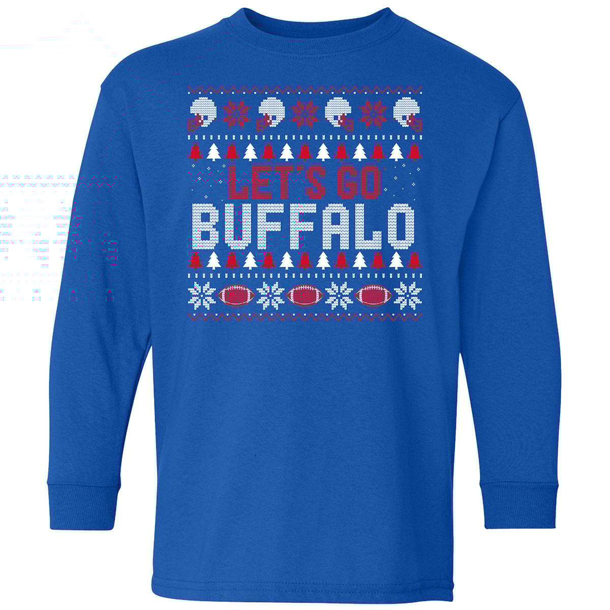 Click here for Boys (8-20) Tailgate Buffalo Ugly Christmas Long S... prices