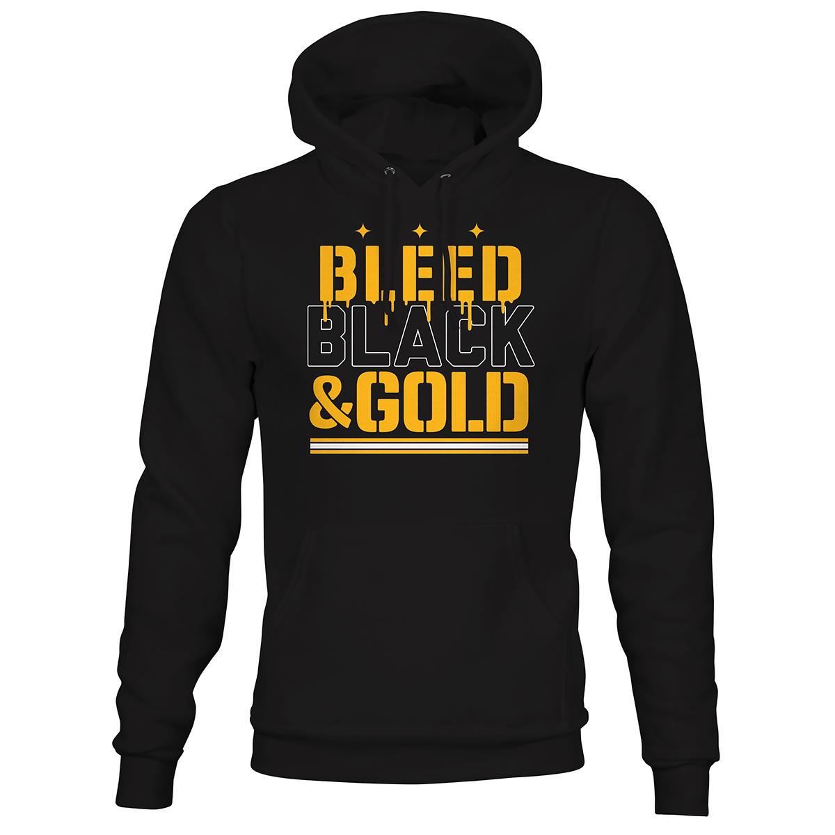 Click here for Mens Tailgate Pittsburgh Football Bleed Black & Go... prices