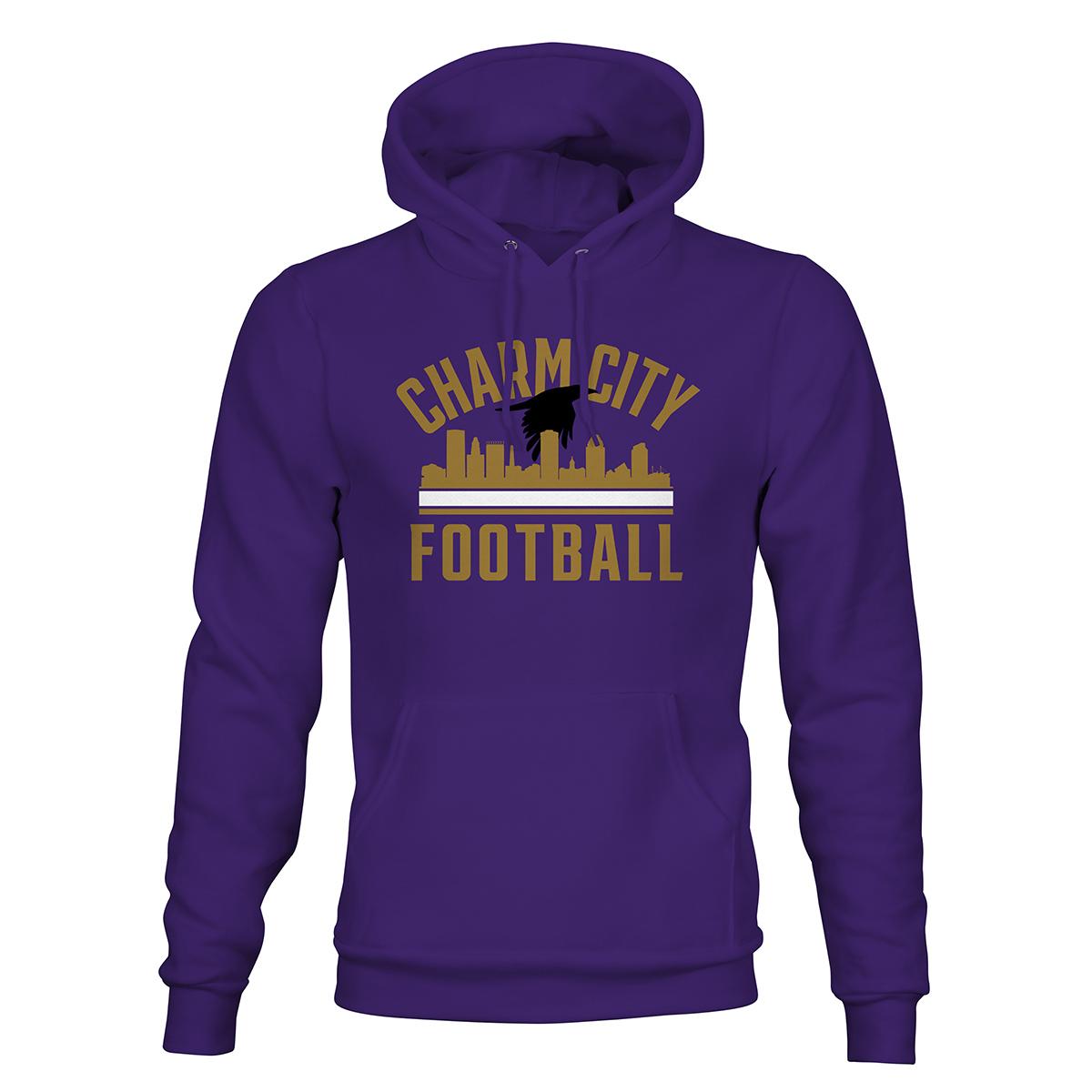 Click here for Mens Tailgate Charm Football Baltimore Hoodie prices