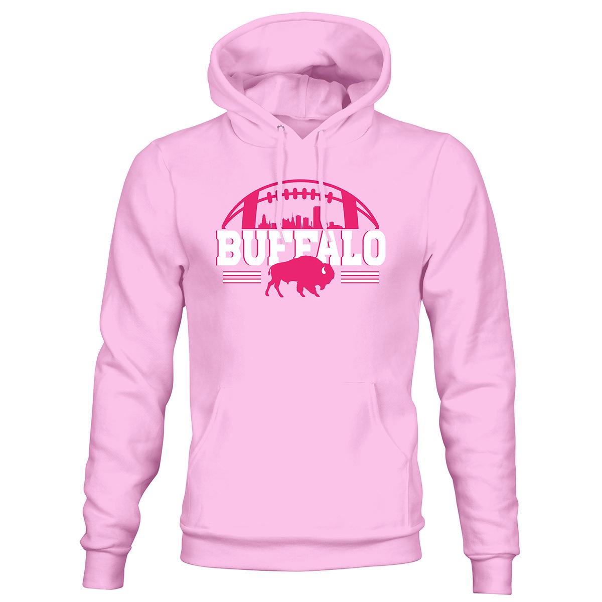 Click here for Mens Tailgate Buffalo Football Skyline Hoodie - Li... prices