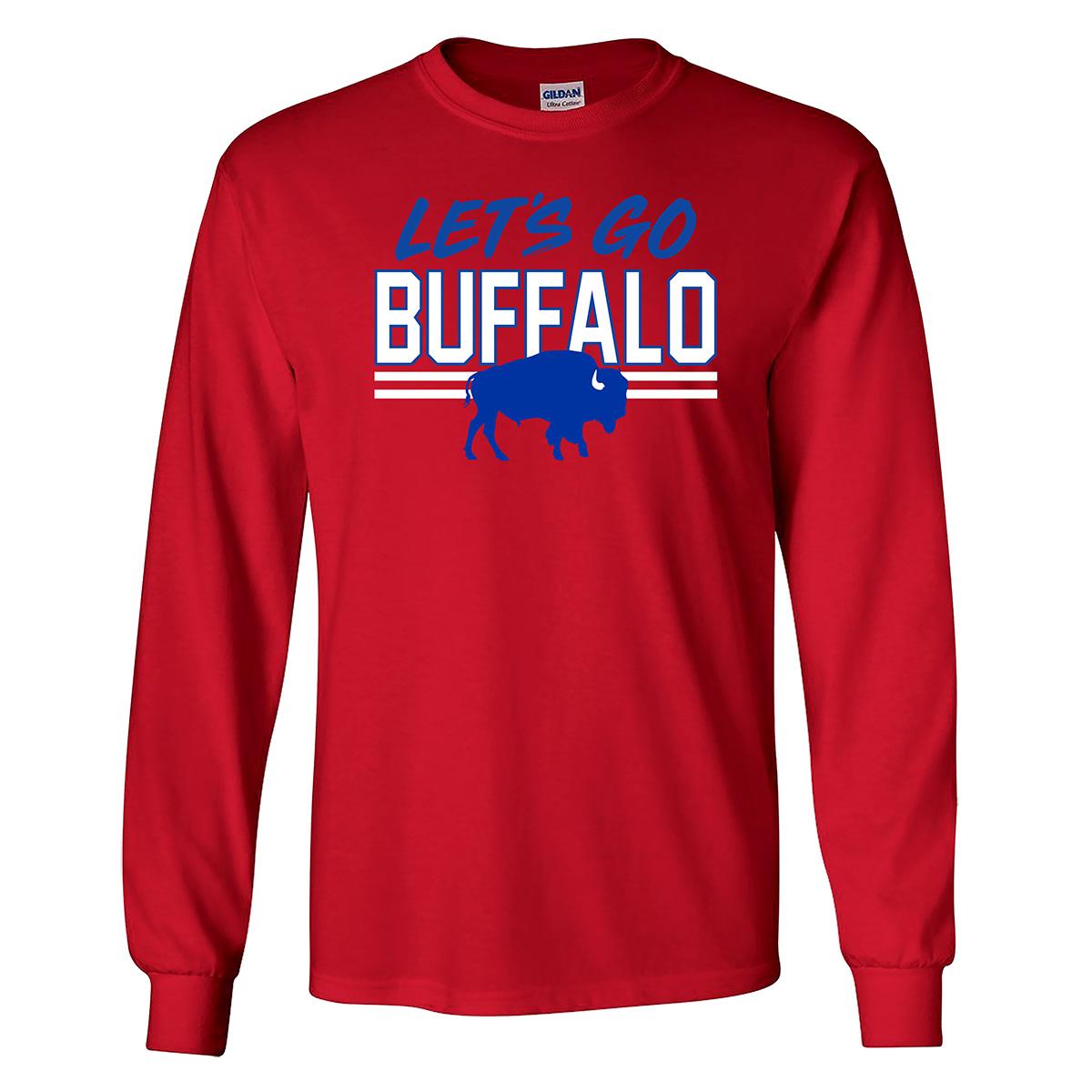 Click here for Mens Lets Go Buffalo Long Sleeve Tailgate Tee prices