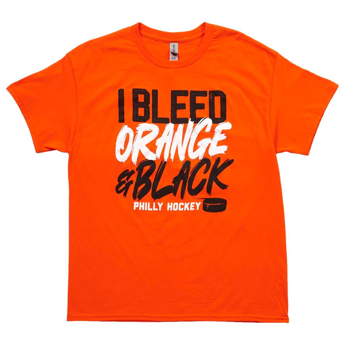 Click here for Mens Philadelphia Flyers Bleed Orange & Black Shor... prices