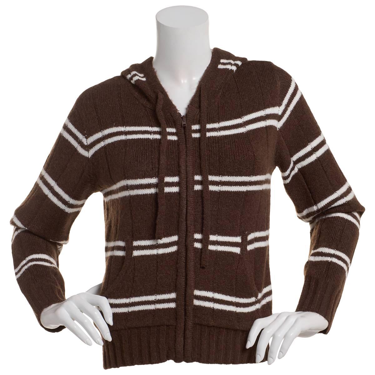 Click here for Juniors No Comment Mossy Double Stripe Zip Hooded... prices