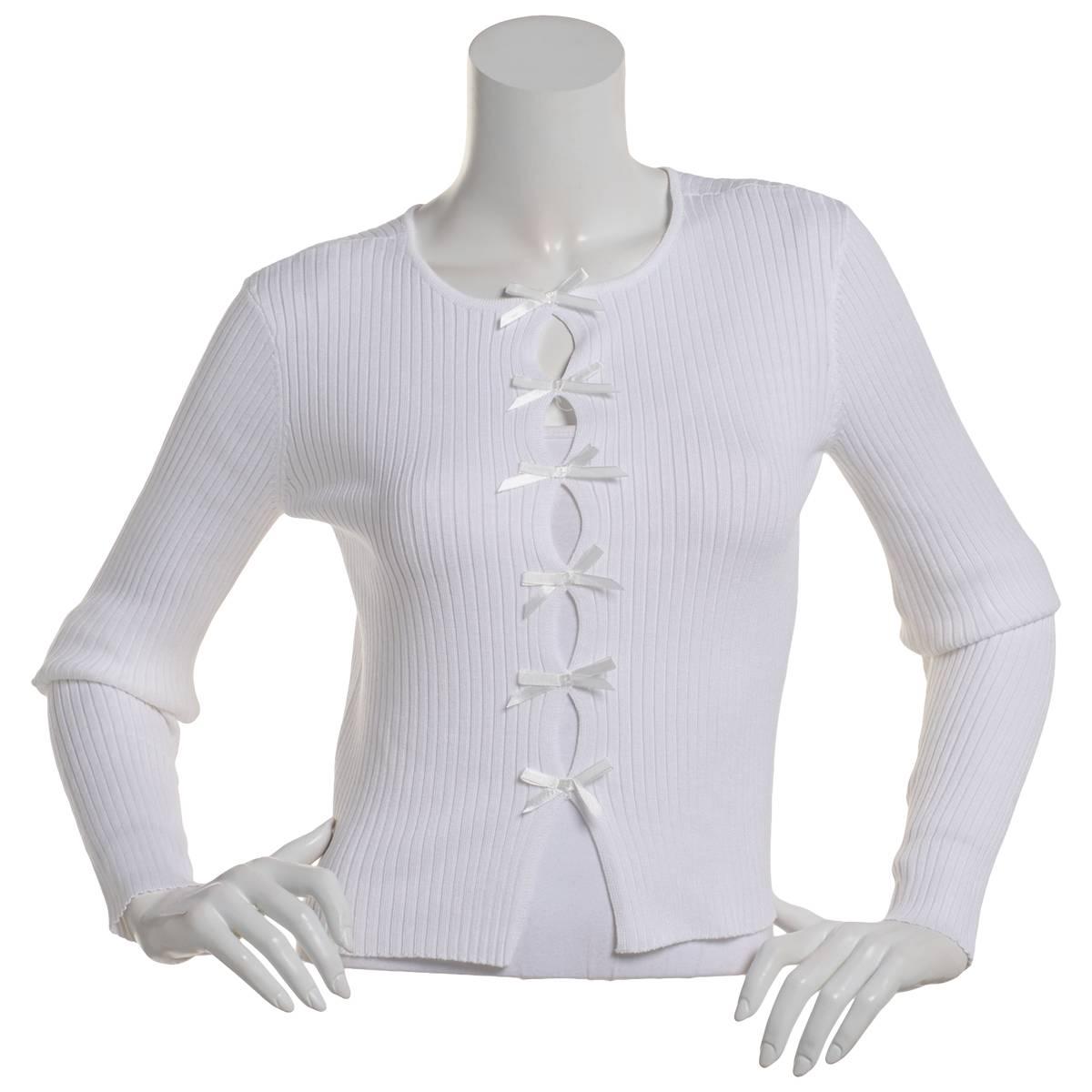 Click here for Juniors No Comment Bow Front Sweater prices