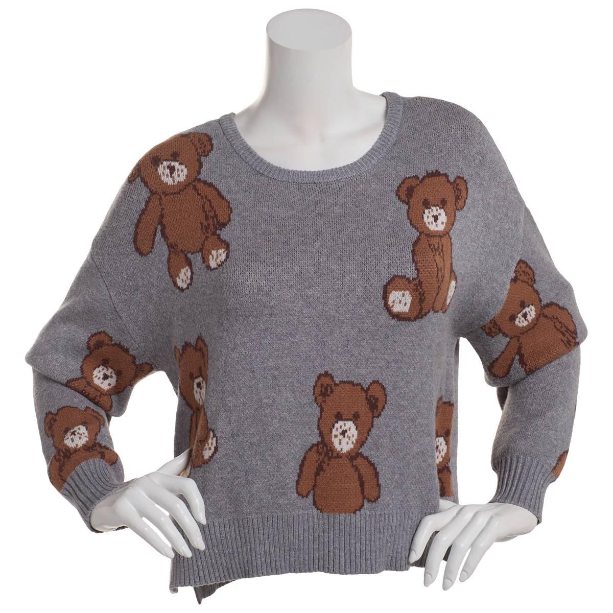 Click here for Juniors No Comment Crew Neck Teddy Bear Graphic Sw... prices