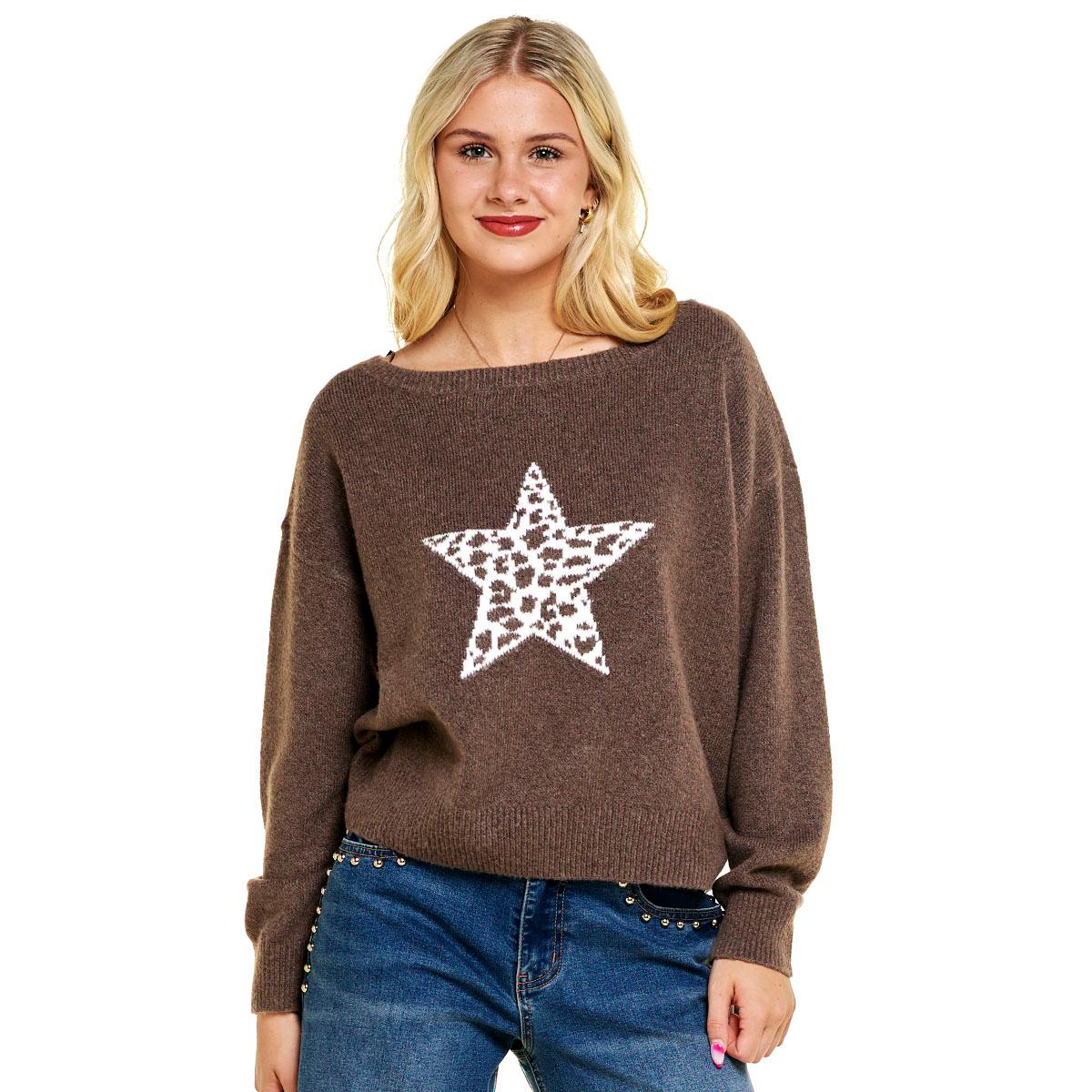 Click here for Juniors No Comment Oversized Star Graphic Sweater prices