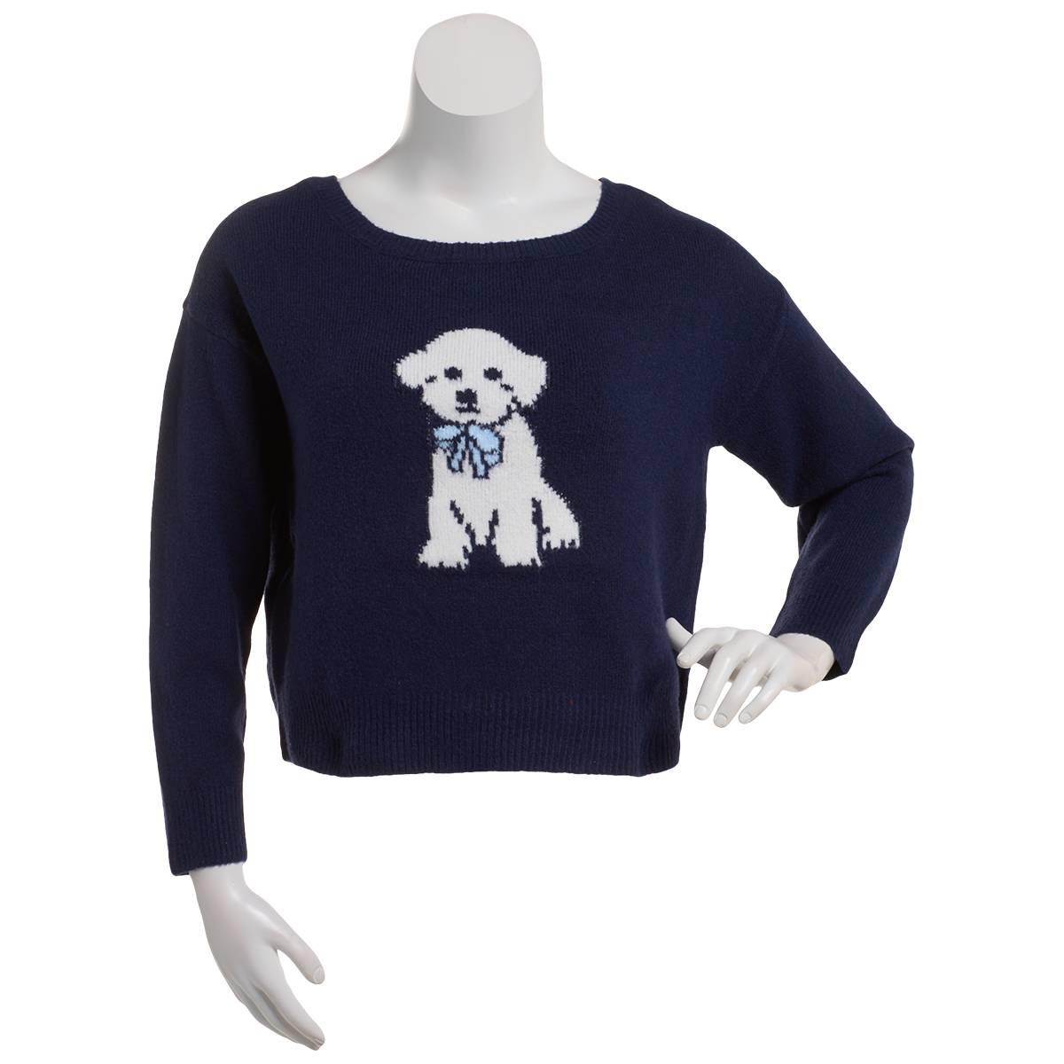 Click here for Juniors No Comment Oversized Puppy Graphic Sweater prices