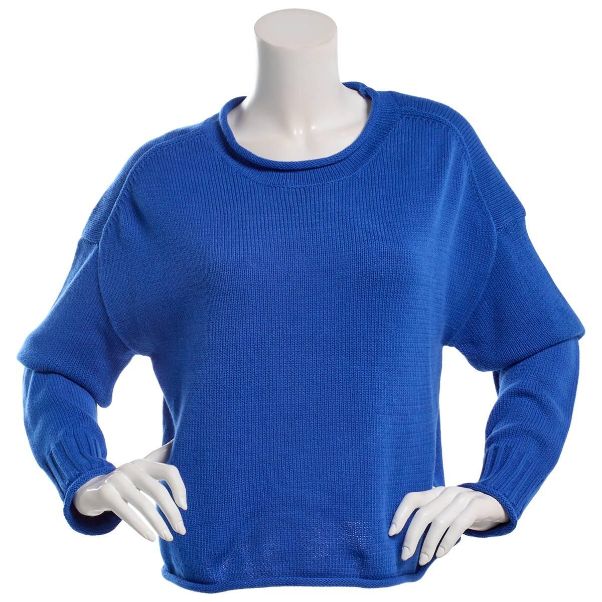 Click here for Juniors No Comment Cotton Acrylic Roll Hem Pull Ov... prices