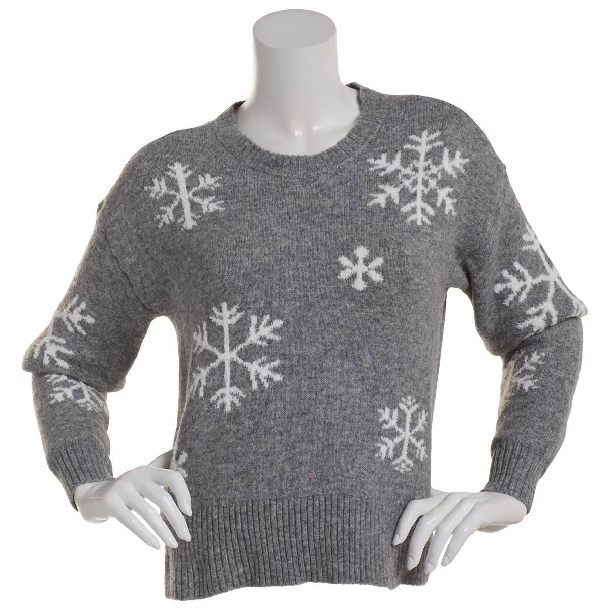 Click here for Juniors No Comment Mossy Snowflake Crew Neck Sweat... prices