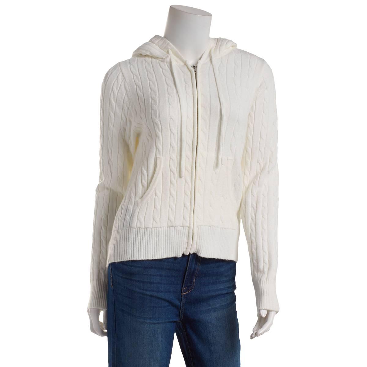 Click here for Juniors No Comment Zip Front Sherpa Hoodie Cardiga... prices