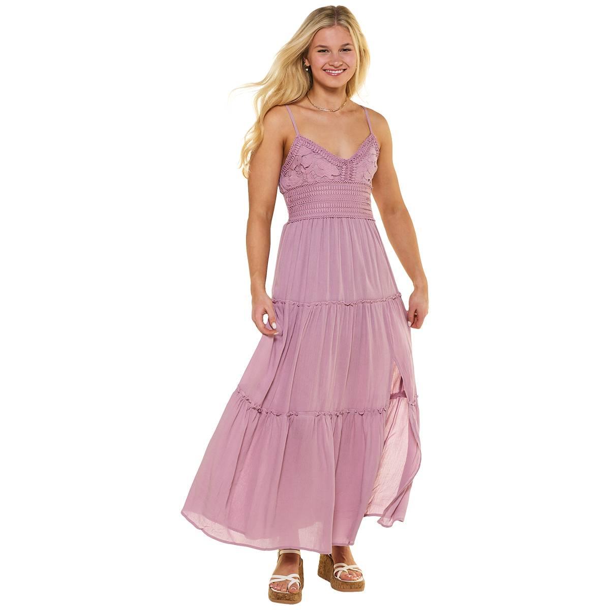 Click here for Juniors No Comment Sand Dial Crochet Maxi Dress prices