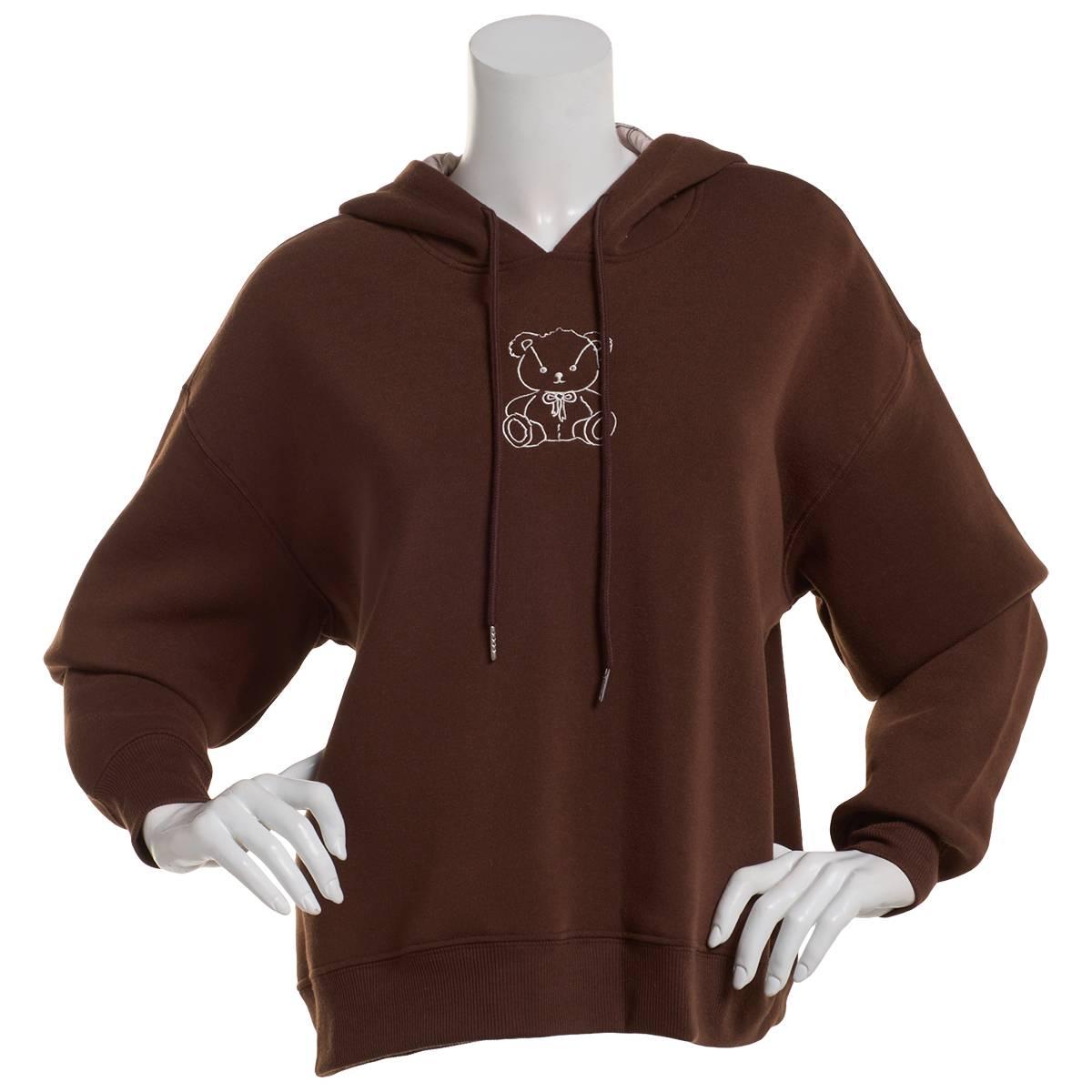 Click here for Juniors No Comment Teddy Bear Embroidered Oversize... prices