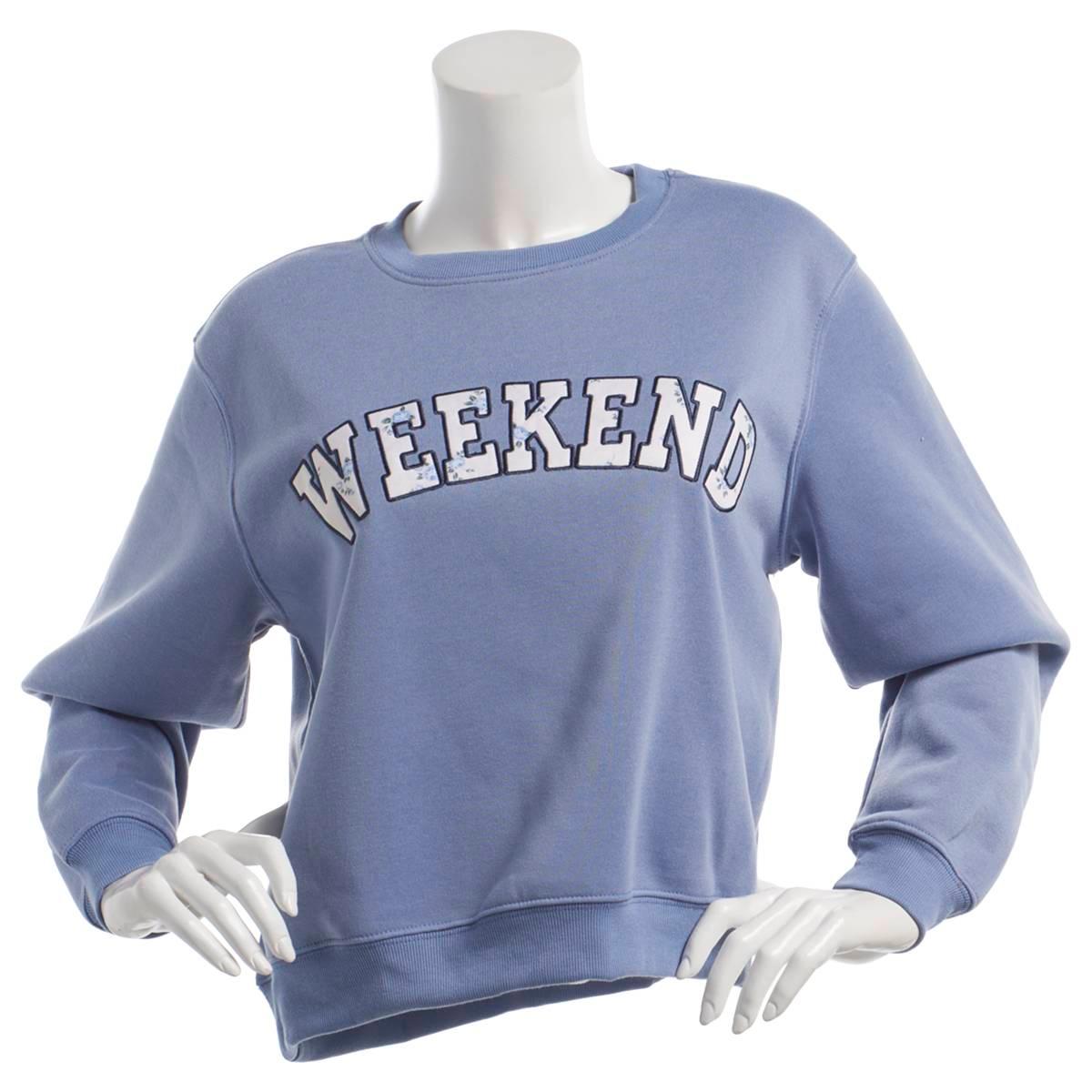 Click here for Juniors No Comment Fleece Top w/ Twill Applique &... prices