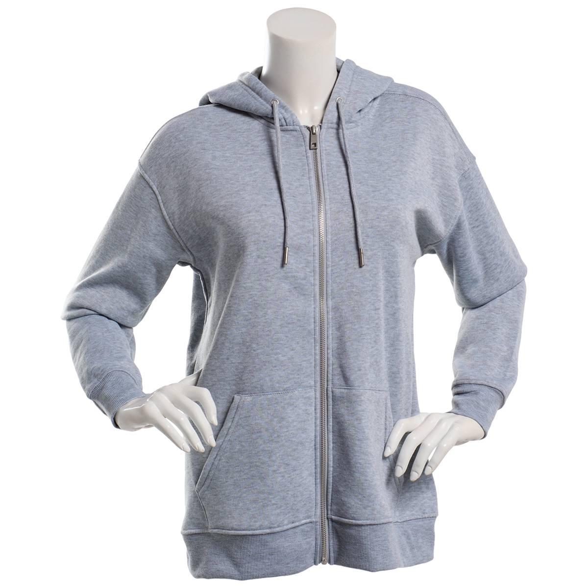 Click here for Juniors No Comment Solid Boyfriend Zip Hoodie w/ K... prices